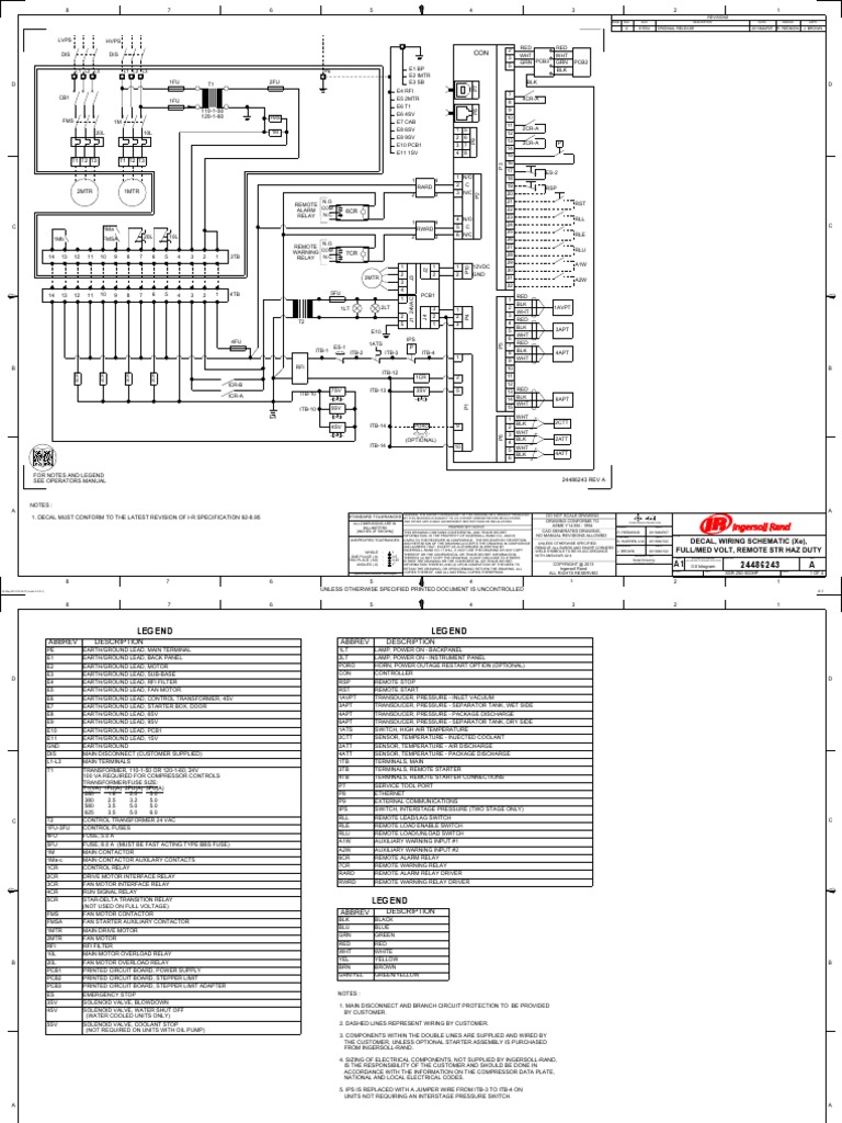 DECAL, WIRING SCHEMATIC (Xe), FULLMED VOLT, REMOTE STR HAZ DUTY | PDF