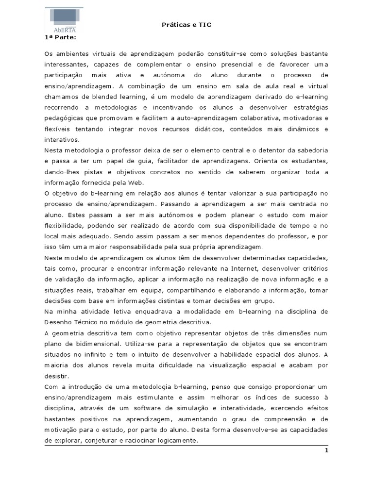 Efolio B | PDF | Tecnologia educacional | Aprendizado