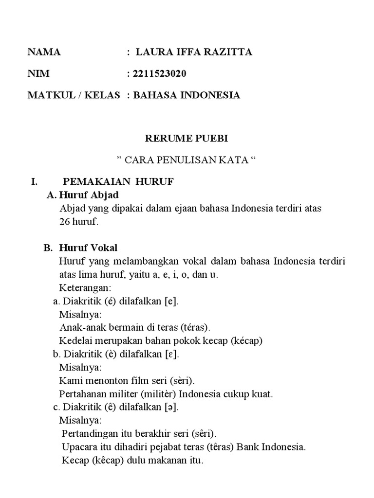 Panduan Lengkap Penulisan PUEBI | PDF | Seni & Disiplin Bahasa | Kajian ...
