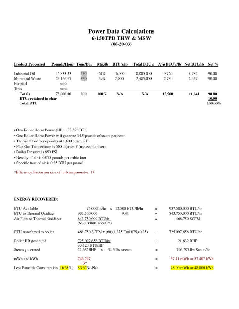 Power Calcs | PDF