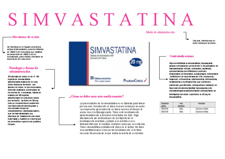 Simvastatina | PDF | Medicamentos con receta | Drogas