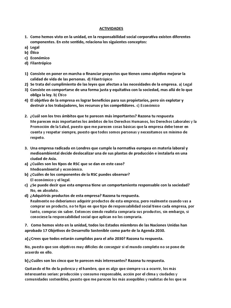 RHH Tema 9 - Ejercicios | PDF | Responsabilidad social corporativa | Business