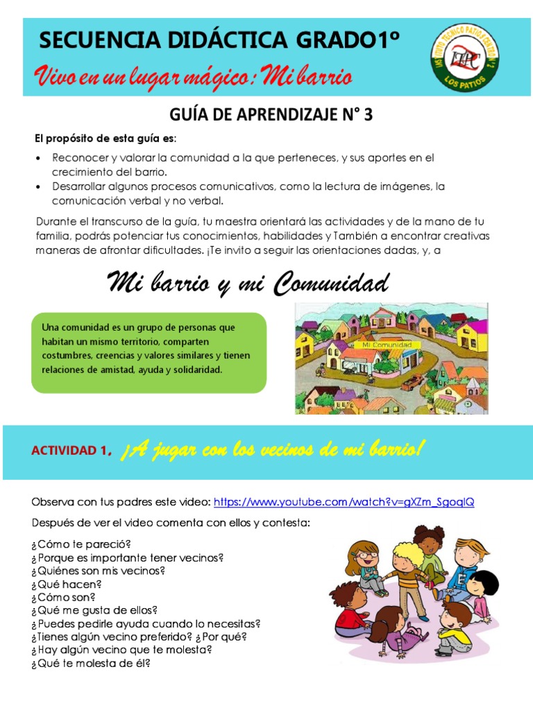 Actividades para Conocer Mi Barrio | PDF | Monólogo