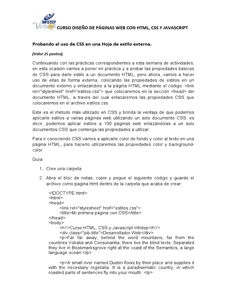 Actividad 2 Del Módulo 2 | PDF | HTML | Página web