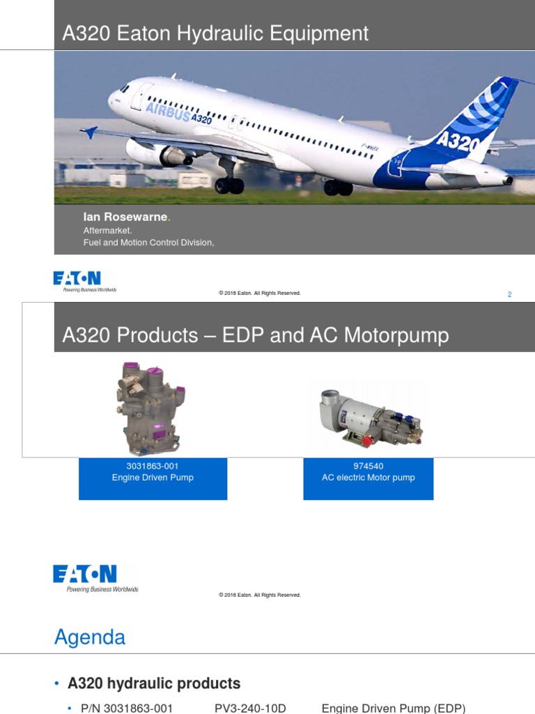 Ian Rosewarne A320 Edp-Acmp h205 | PDF | Pump | Bearing (Mechanical)