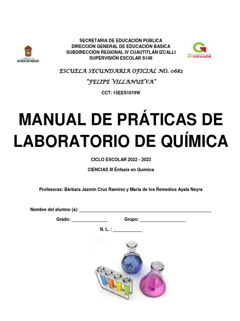 Manual de Practicas de Química | PDF | Laboratorios | Agua