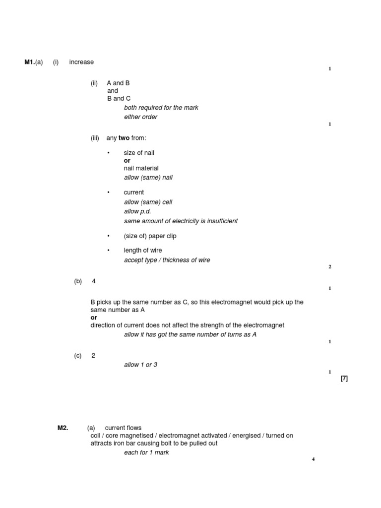 P11. Magnetism Answers | PDF | Magnet | Physics