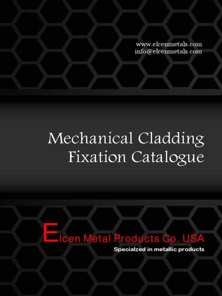 Elcen Cladding Fixation Catalogue Final LLC DUBAI USA | PDF | Stainless Steel | Pipe (Fluid ...