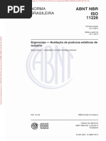 Abnt NBR Iso 11226 | PDF | Fatores humanos e Ergonomia | Cotovelo