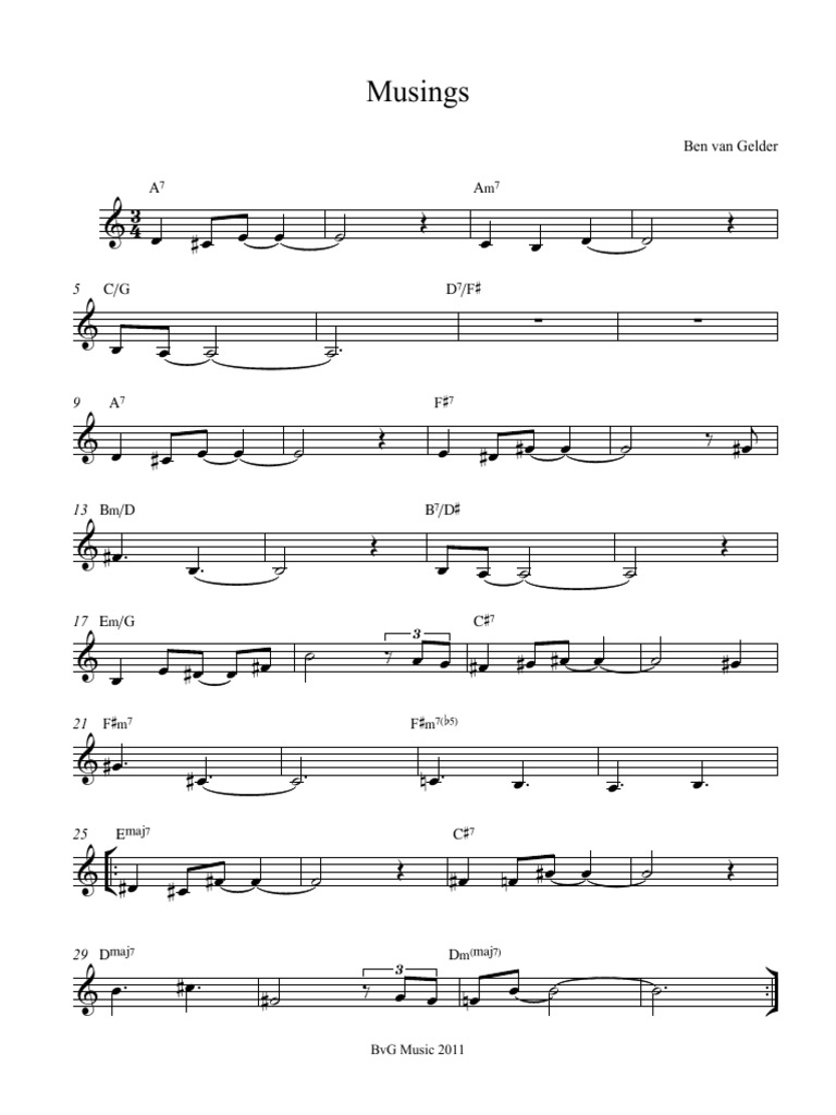 Ben Van Gelder - Musing | PDF