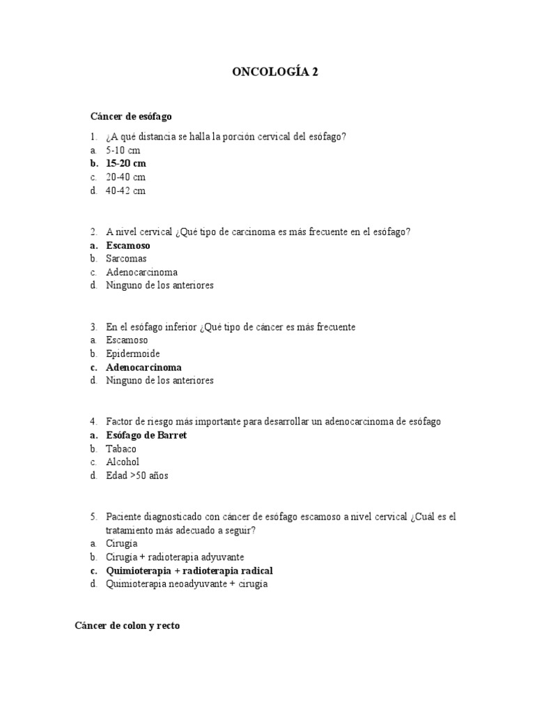 Kahoot Onco 2 | PDF | Cáncer | Sarcoma