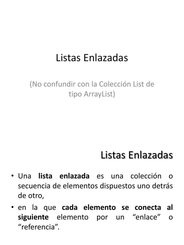 Estructuras de Datos Listas Enlazadas | PDF | Algoritmos y Estructuras ...