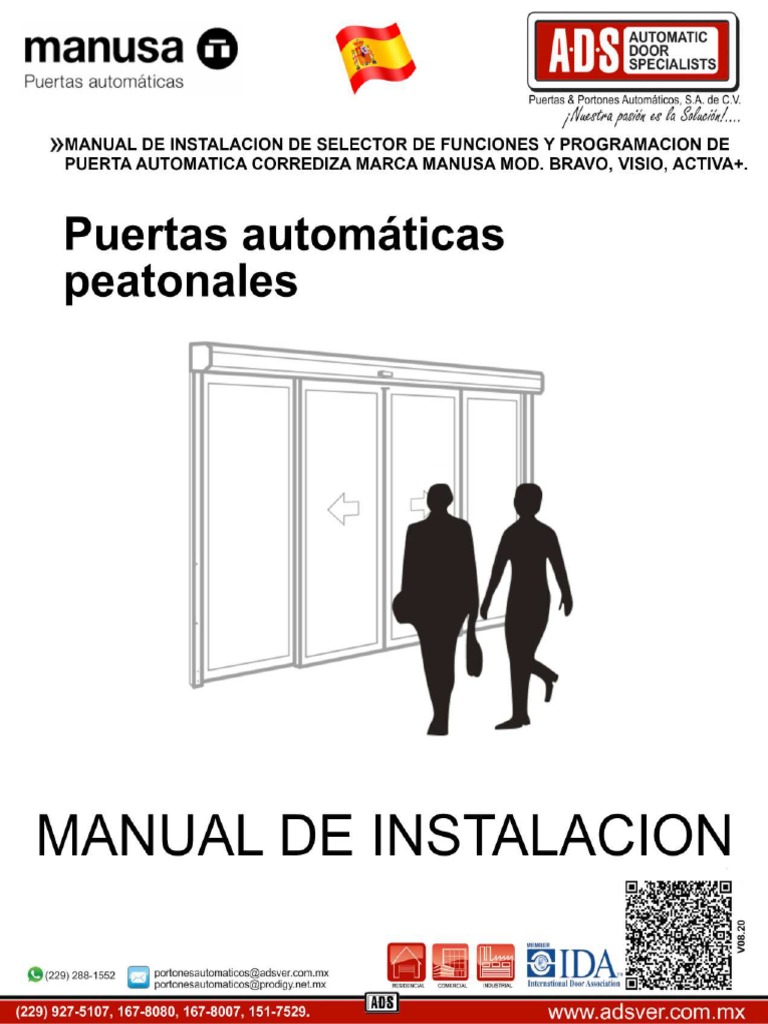 Manual de Instalacion de Selector de Funciones y Programacion de Puerta Automatica Corrediza ...