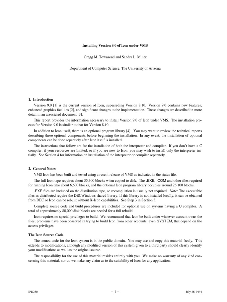 VMS Icon 9.0 Installation Guide | PDF | Icon (Computing) | Library ...