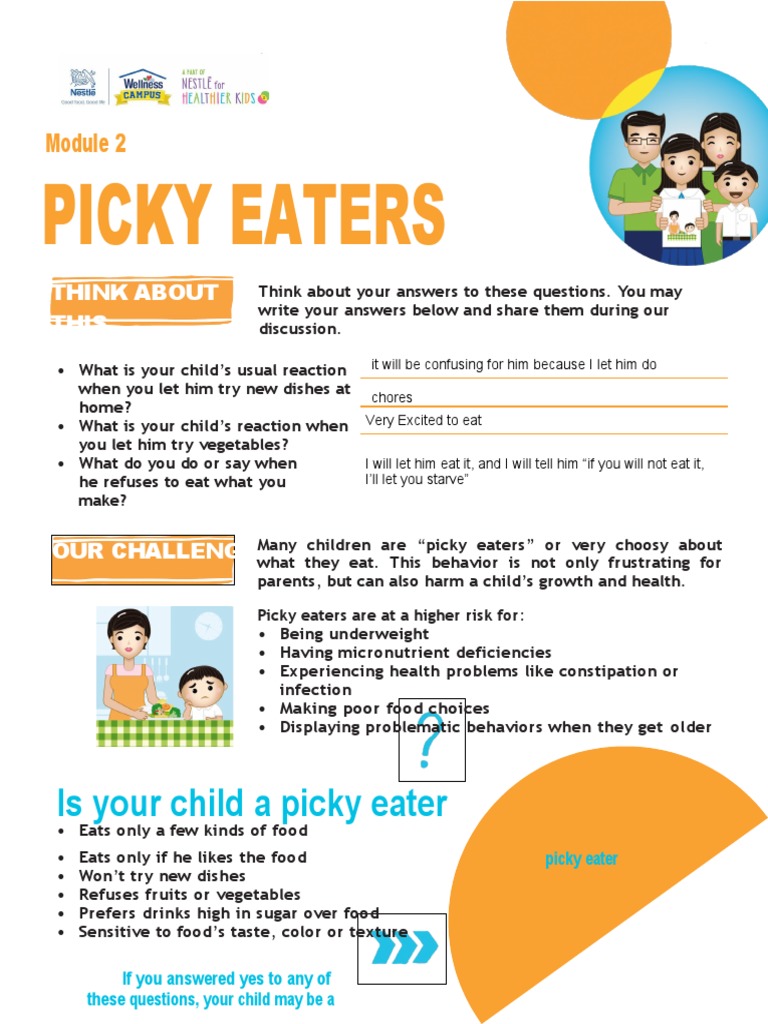 Adult Module 2 Picky Eaters ENGLISH | PDF | Foods | Meal