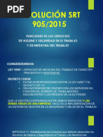 Resolución SRT 905-15 - Funciones A Desarrollar Los Servicios de HyS y de Medicina Del Trabajo ...
