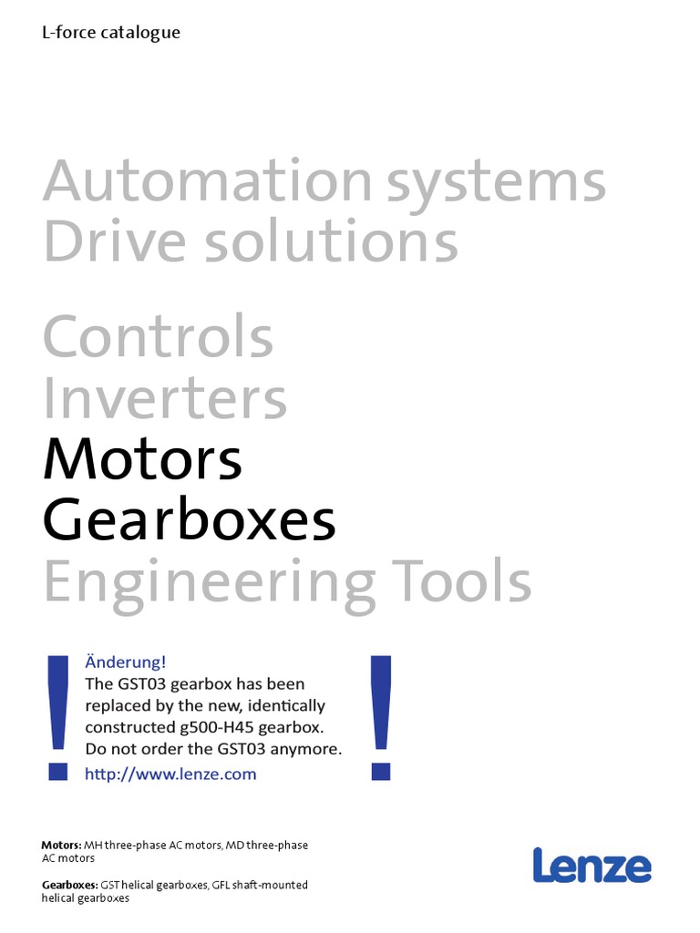 GST GFL Gearboxes With MD MH AC Motors - v1-0 - EN | PDF | Transmission ...