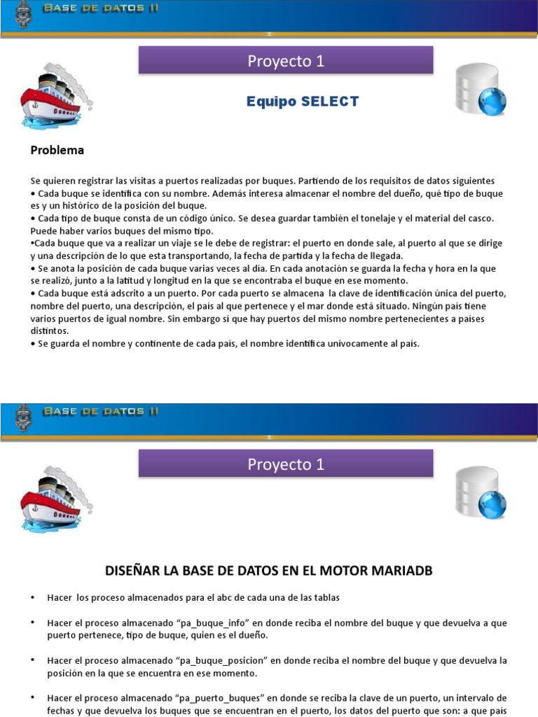 Curso Base de Datos Proyecto Equipo Enero 2022 Grupal | PDF | Bases de ...