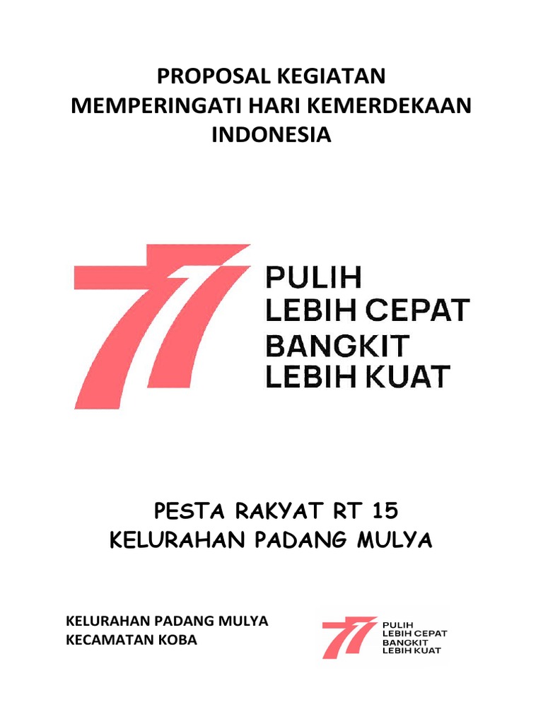 Proposal Kegiatan RT | PDF