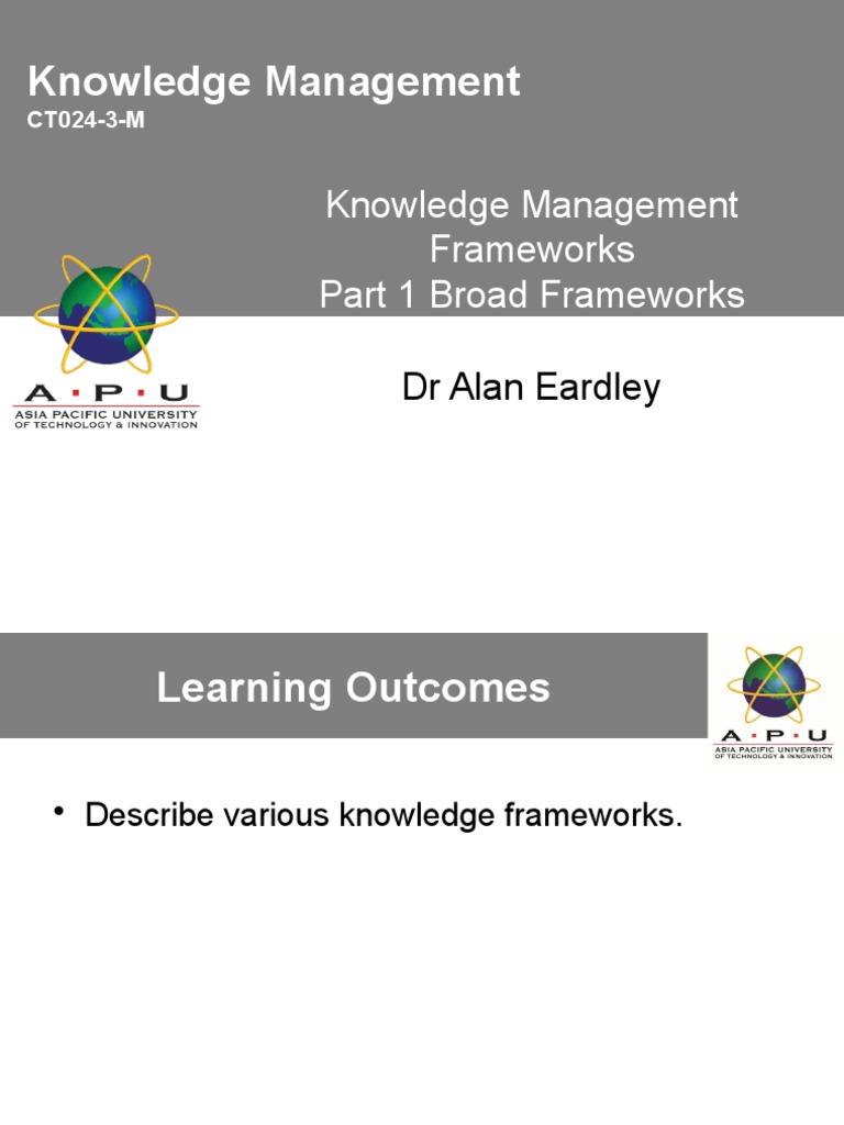 L09 Broad KM Frameworks | PDF | Knowledge Management | Information