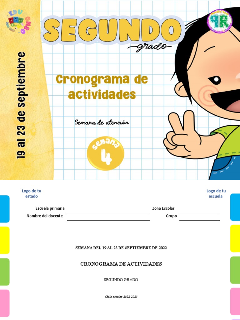 2do Grado Semana 4 | PDF | Educación primaria | Evaluación