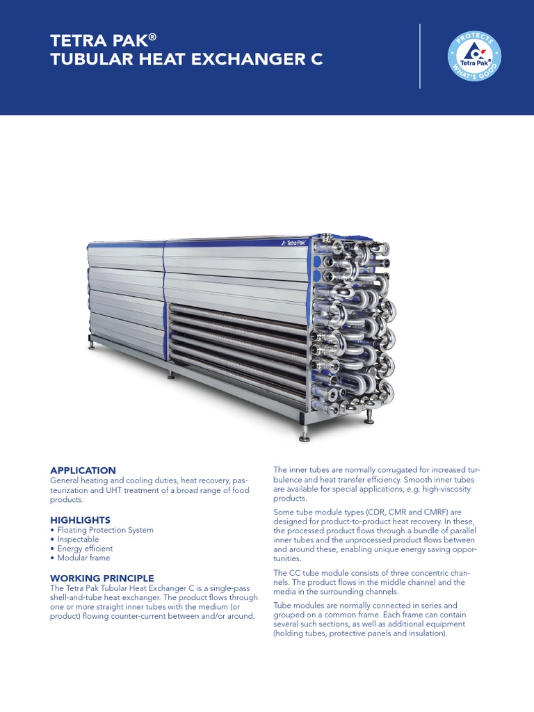 Tetra Pak Tubular Heat Exchanger PD 63747 Hi | PDF | Pipe (Fluid ...