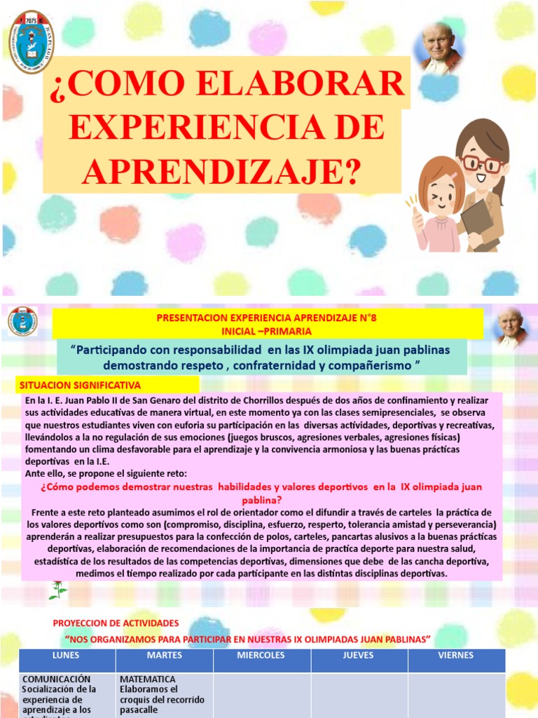 Como Elaborar Experiencia de Aprendizaje | PDF | Aprendizaje | Modificación de comportamiento