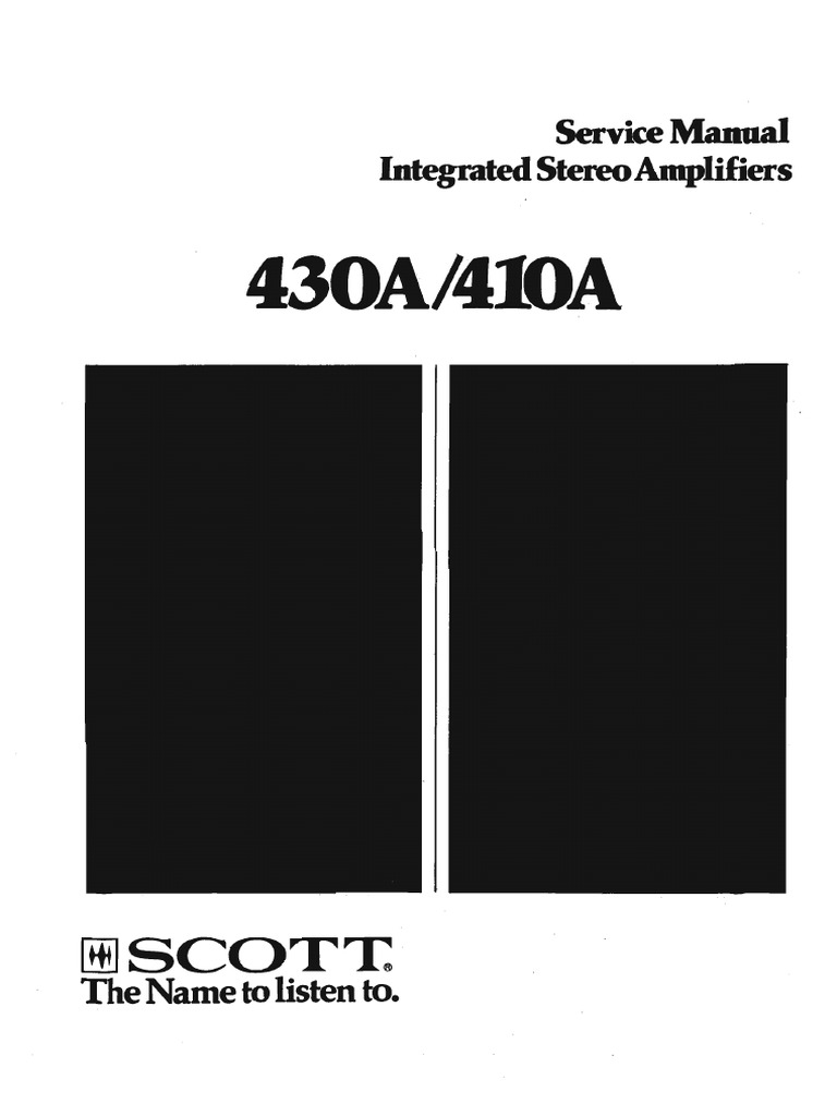 Scott 410A 430A Service Manual | PDF