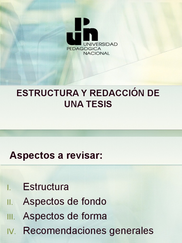 Presentacion Tesis | PDF
