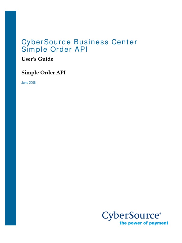 Cybersource | PDF | Credit Card | Visa Inc.