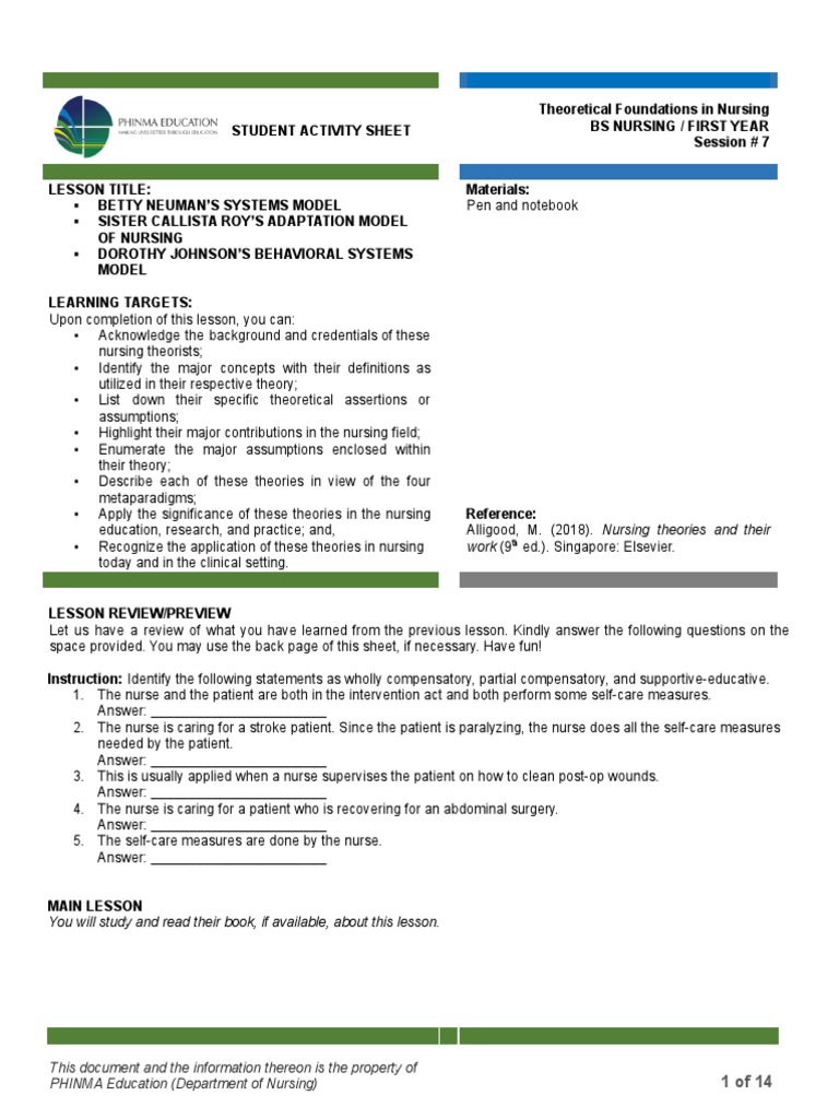 Nur 016 Sas#7 | PDF | Nursing | System