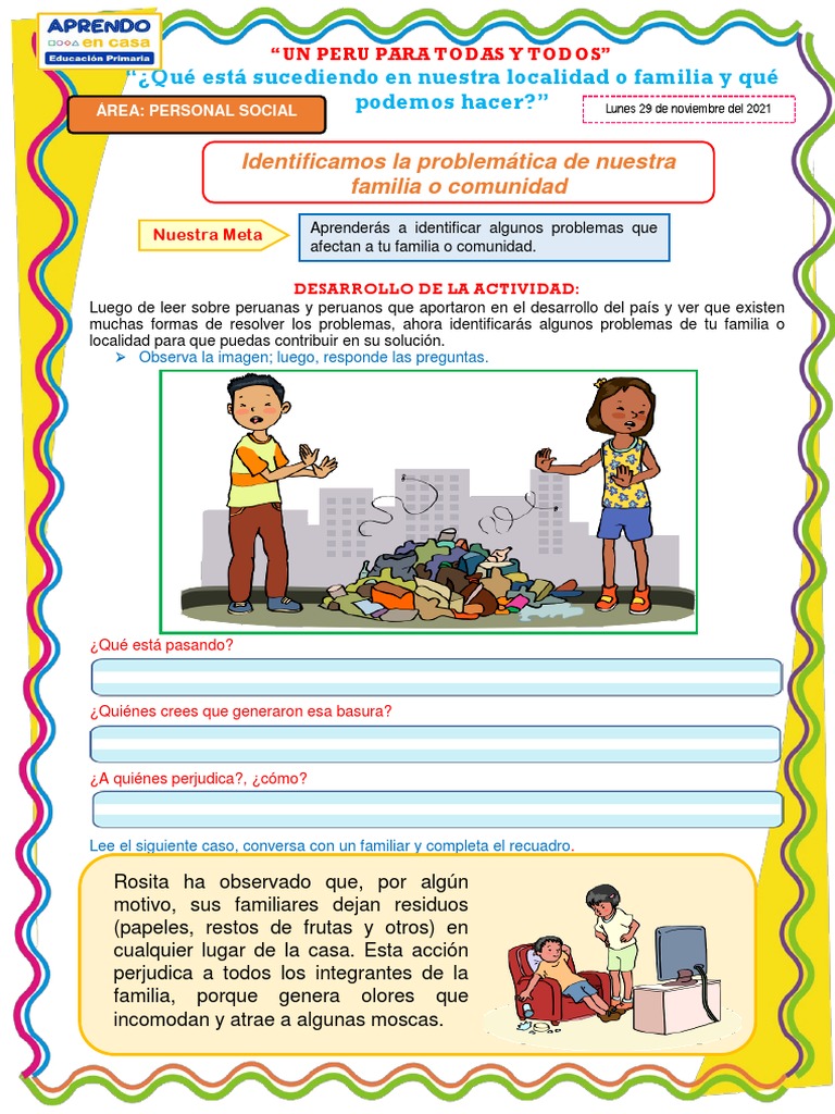 Identifica problemas y acciones para resolverlos | PDF | Residuos