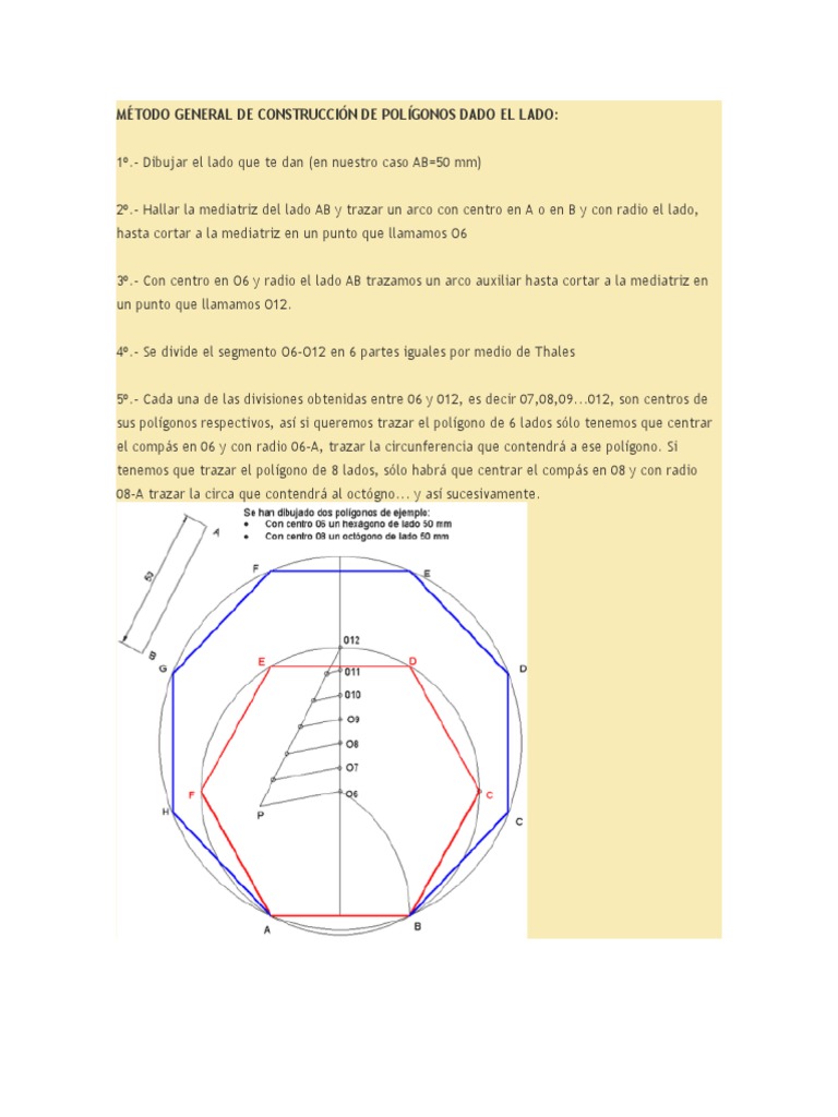 Método General para Construir Polígonos | PDF | Métodos y materiales de ...
