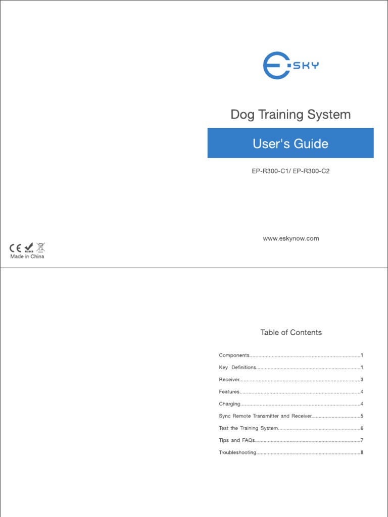 Esky Dog Collar Manual | PDF
