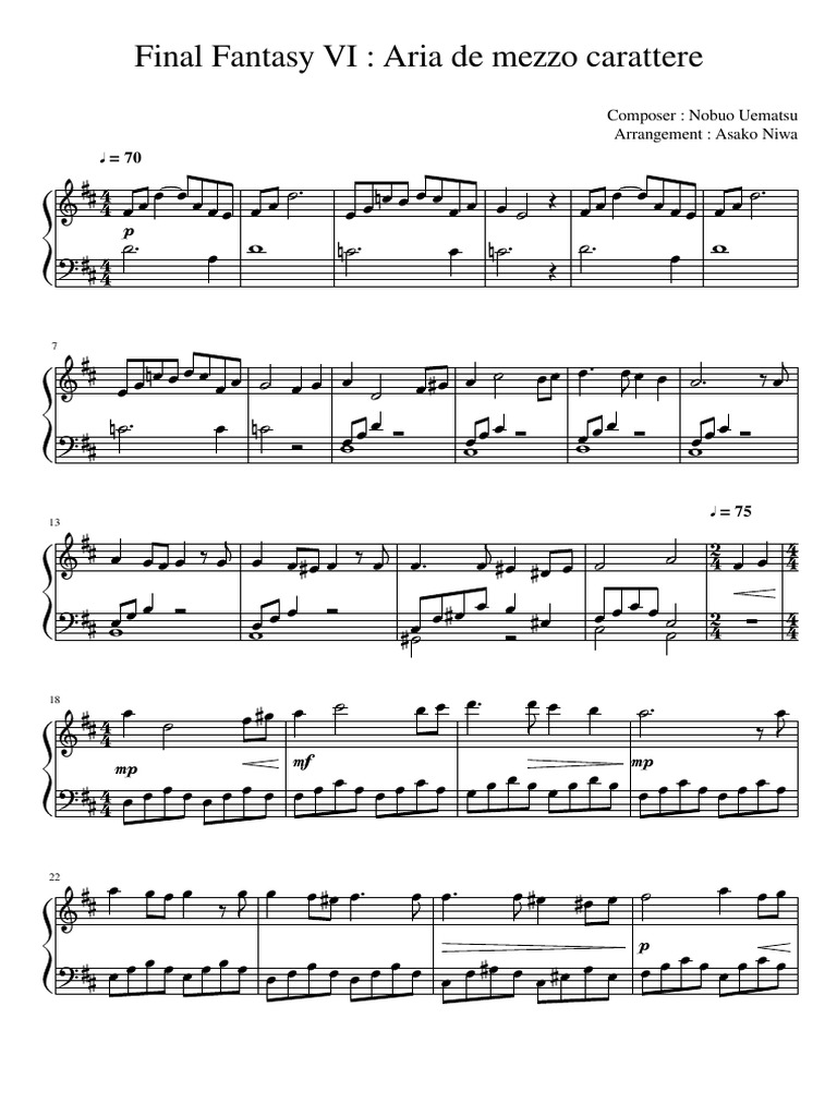 Final Fantasy VI - Aria de Mezzo Carattere | PDF