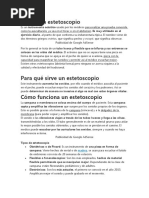 Partes y Funciones del Estetoscopio | PDF
