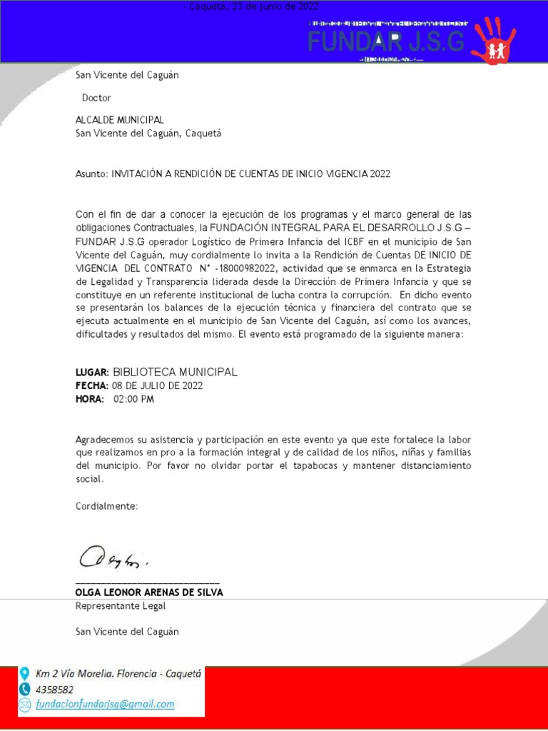 Rendición de Cuentas 2022 San Vicente | PDF | Responsabilidad ...