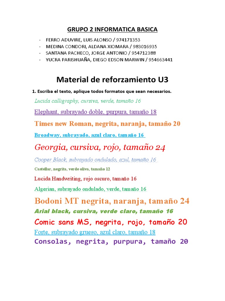 Tarea Informatica U2 | PDF