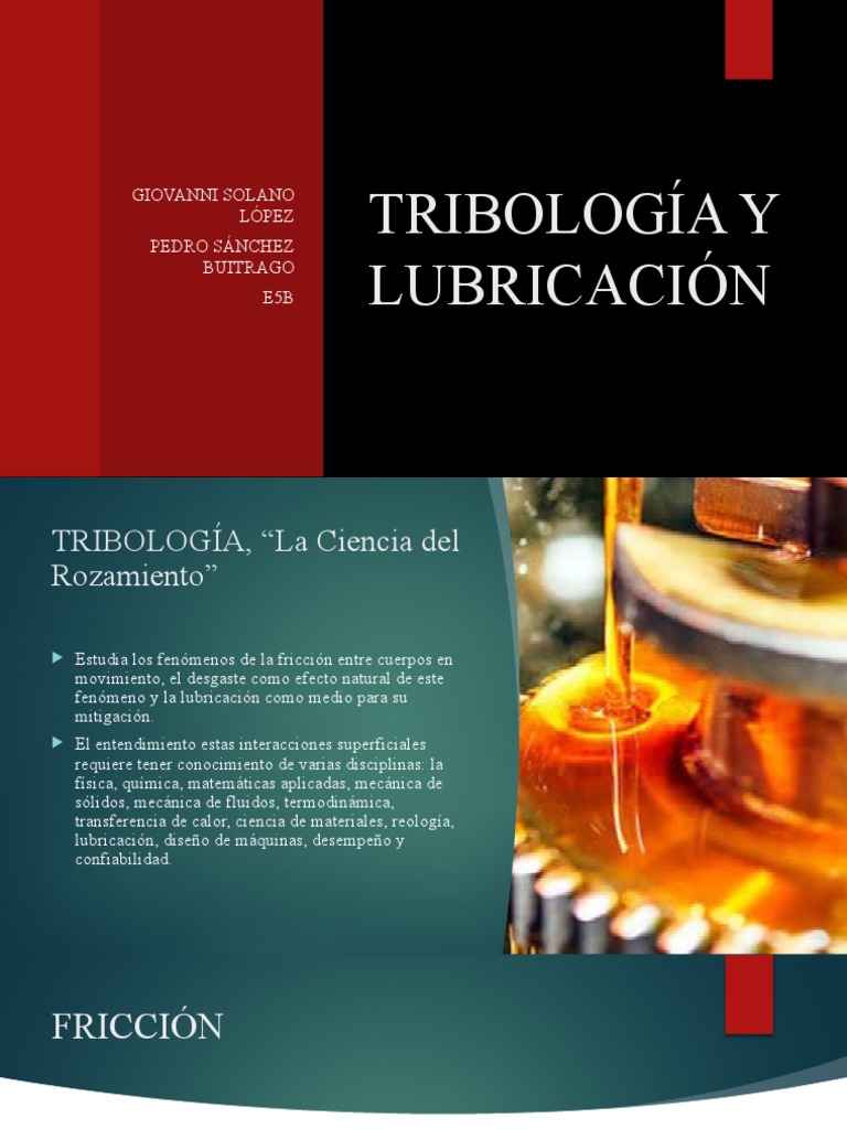 Tribologia y Lubricacion 1 | PDF | Lubricante | Viscosidad