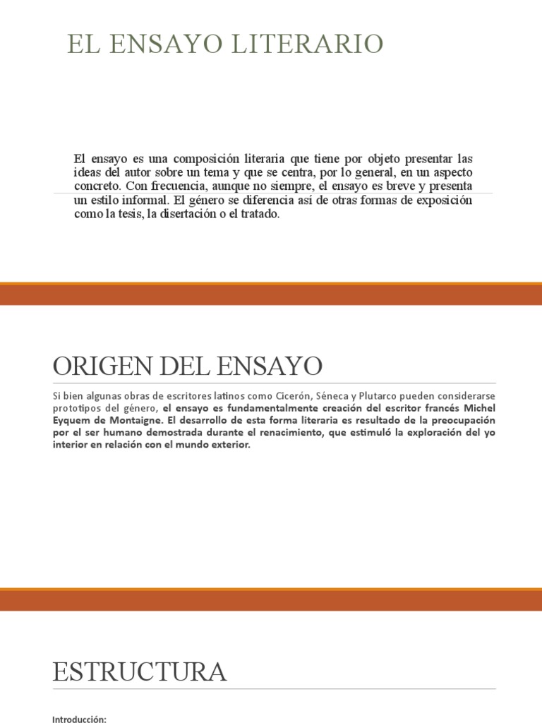 El Ensayo Literario | Descargar gratis PDF | Ensayos