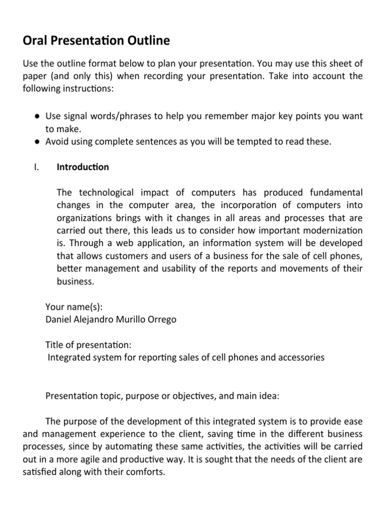 AP08 AA9 EV06 FORMATO OralPresentationOutline | PDF | Information ...