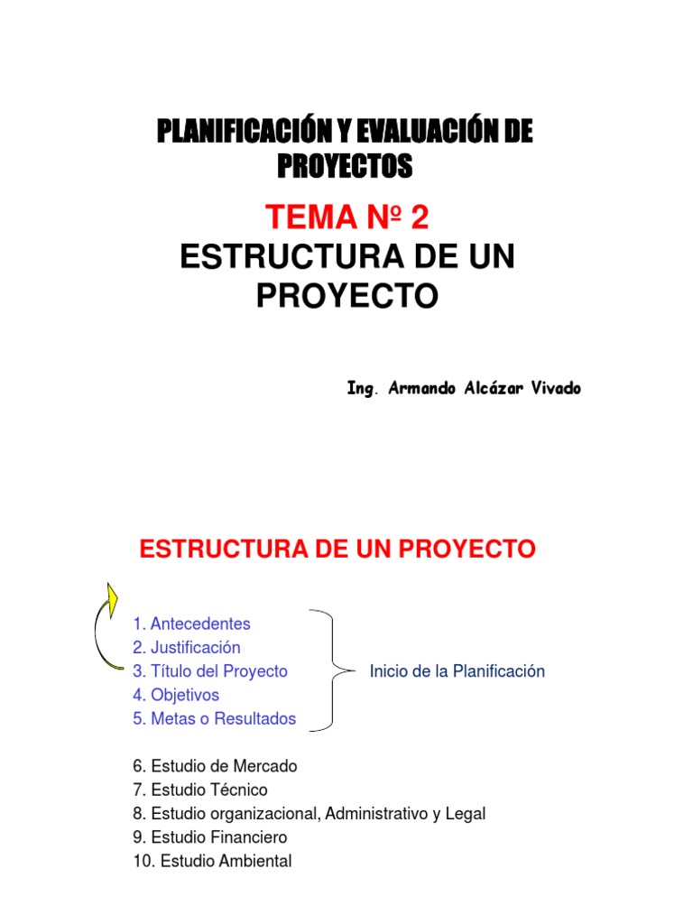 Estructura de un Proyecto: Guía Completa | PDF | Planificación