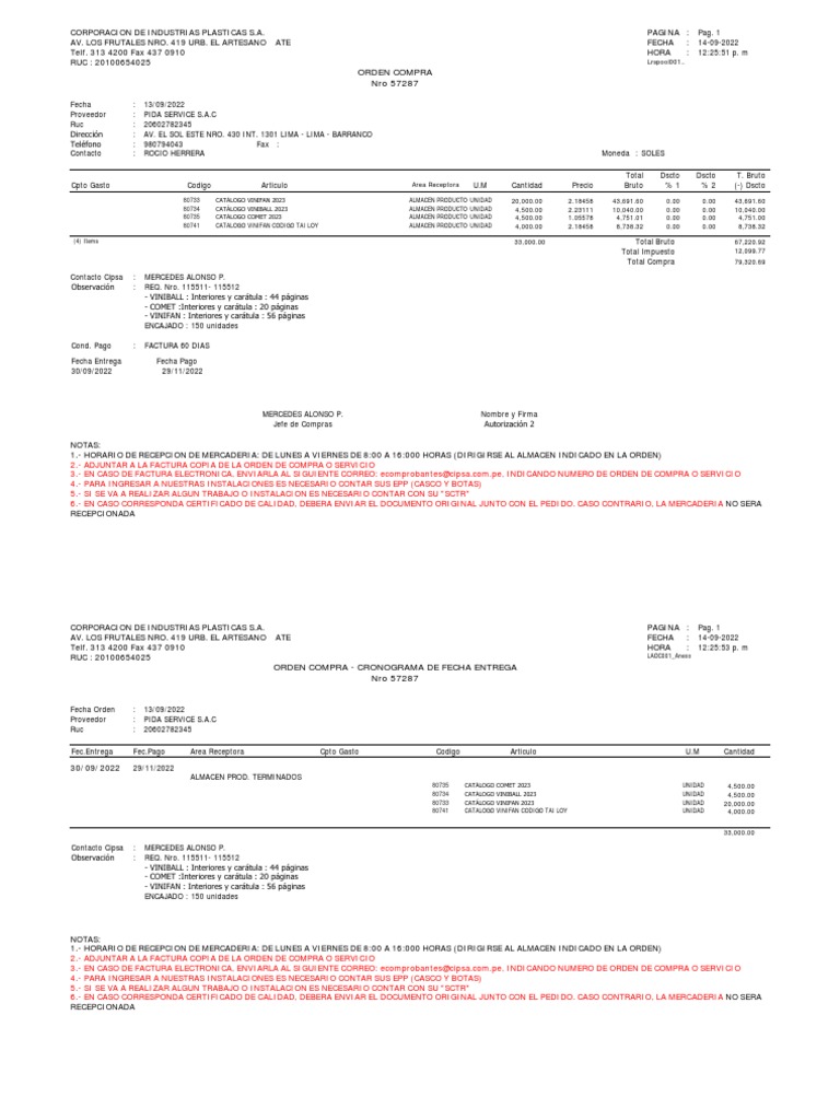 CIPSA_OC57287 | PDF | Industrias de servicio