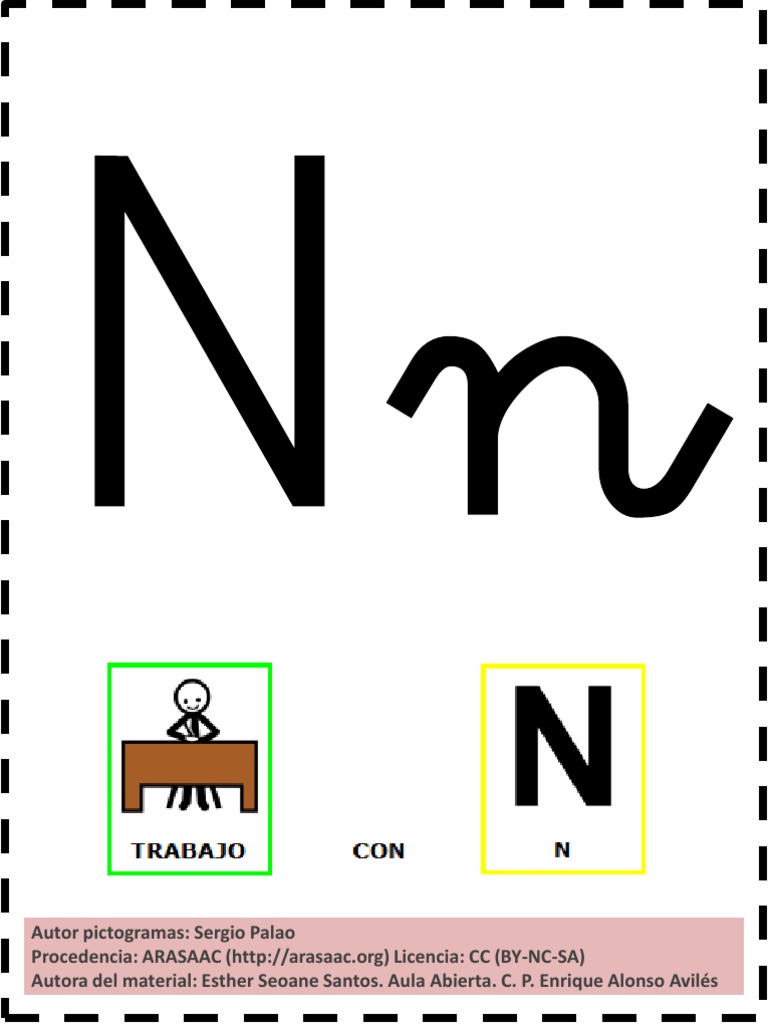 Fichas de la Consonante N para Niños | PDF | Notación | Comunicación ...