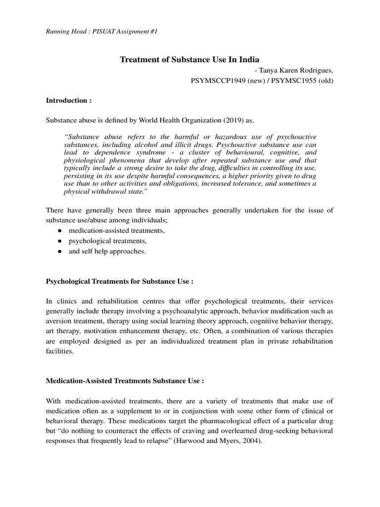 PISUAT Assignment | PDF | Substance Abuse | Substance Dependence