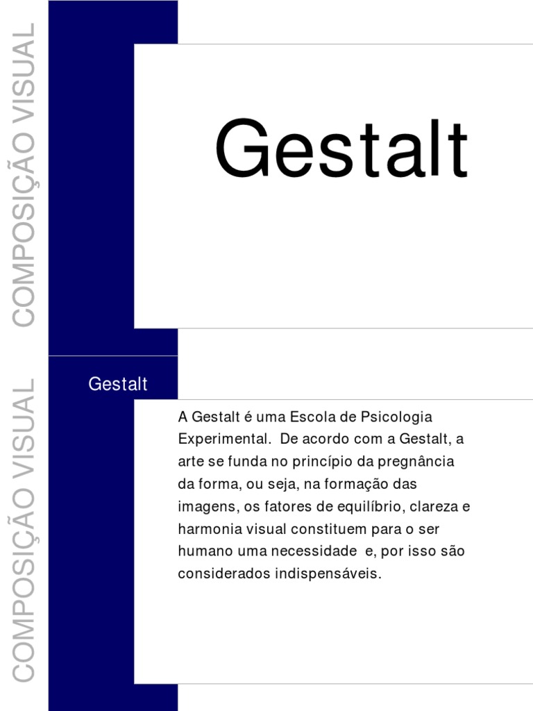 Princípios da Composição Visual Gestalt | PDF | Sistema visual | Percepção