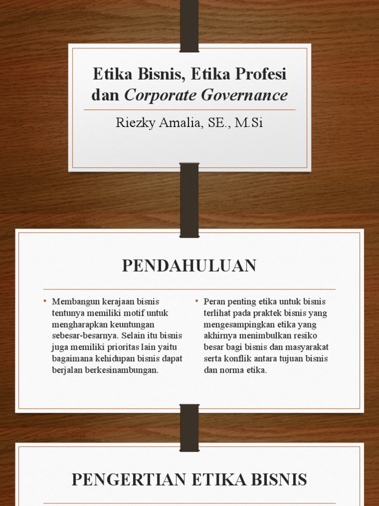 Etika Bisnis dan Corporate Governance | PDF | Karier & Perkembangan