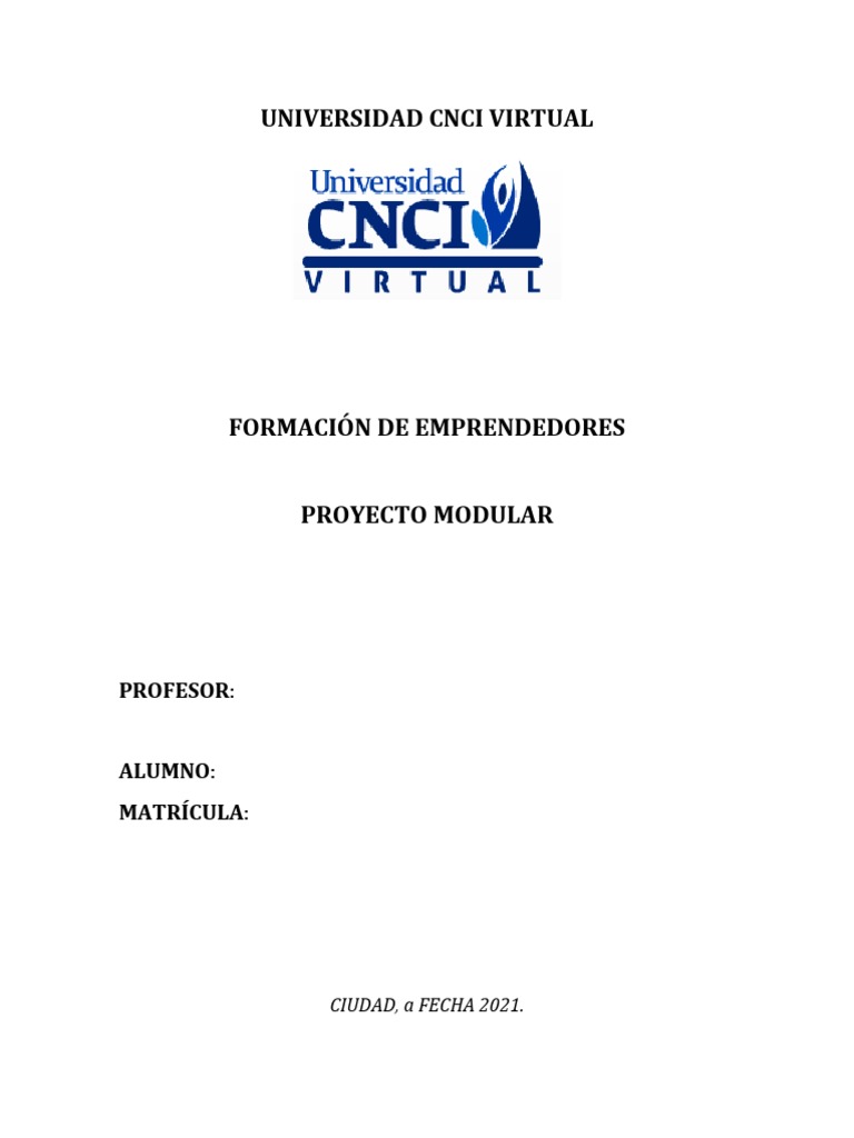 Proyecto Modular Formacion Emprendedores | PDF | Software de la aplicacion | Computación en la nube