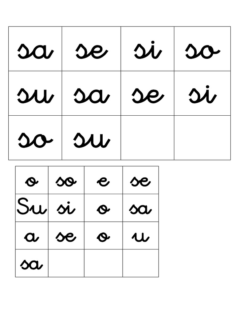 Sílabas Letra S | PDF
