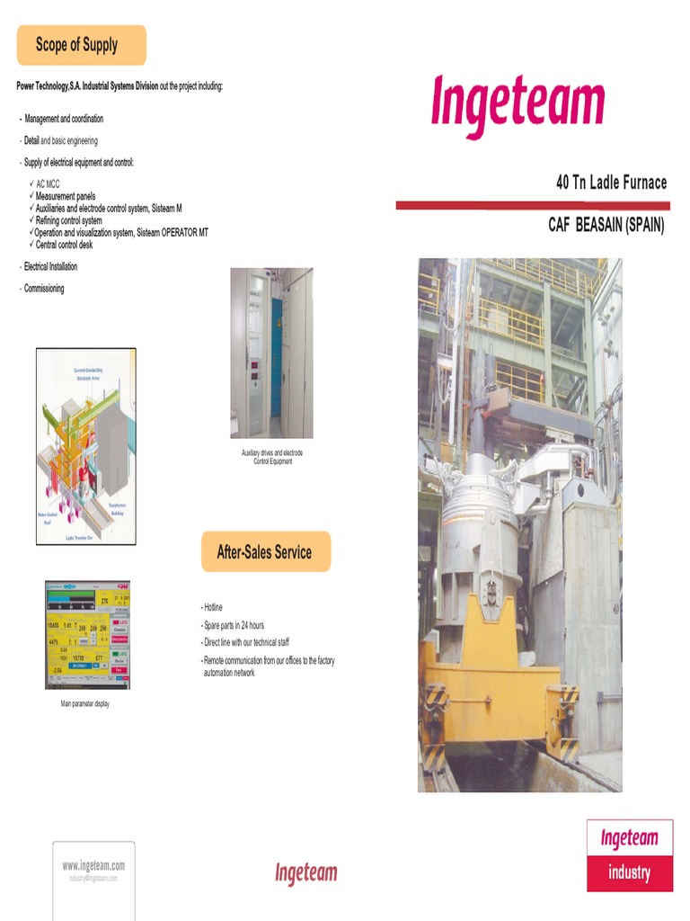 40tn Ladle Furnace Caf en | PDF | Physical Quantities | Power (Physics)